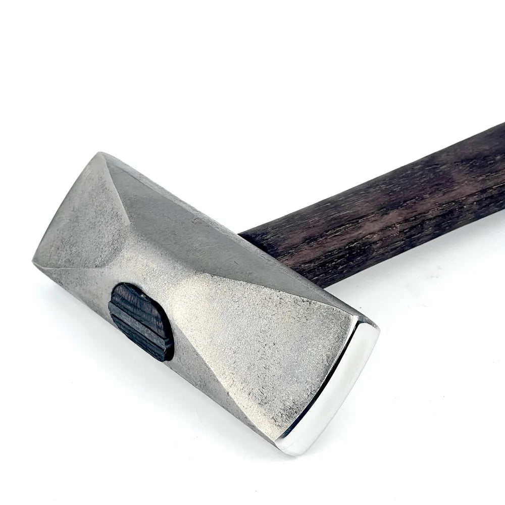 Hand forged double angle diagonal peen hammer
