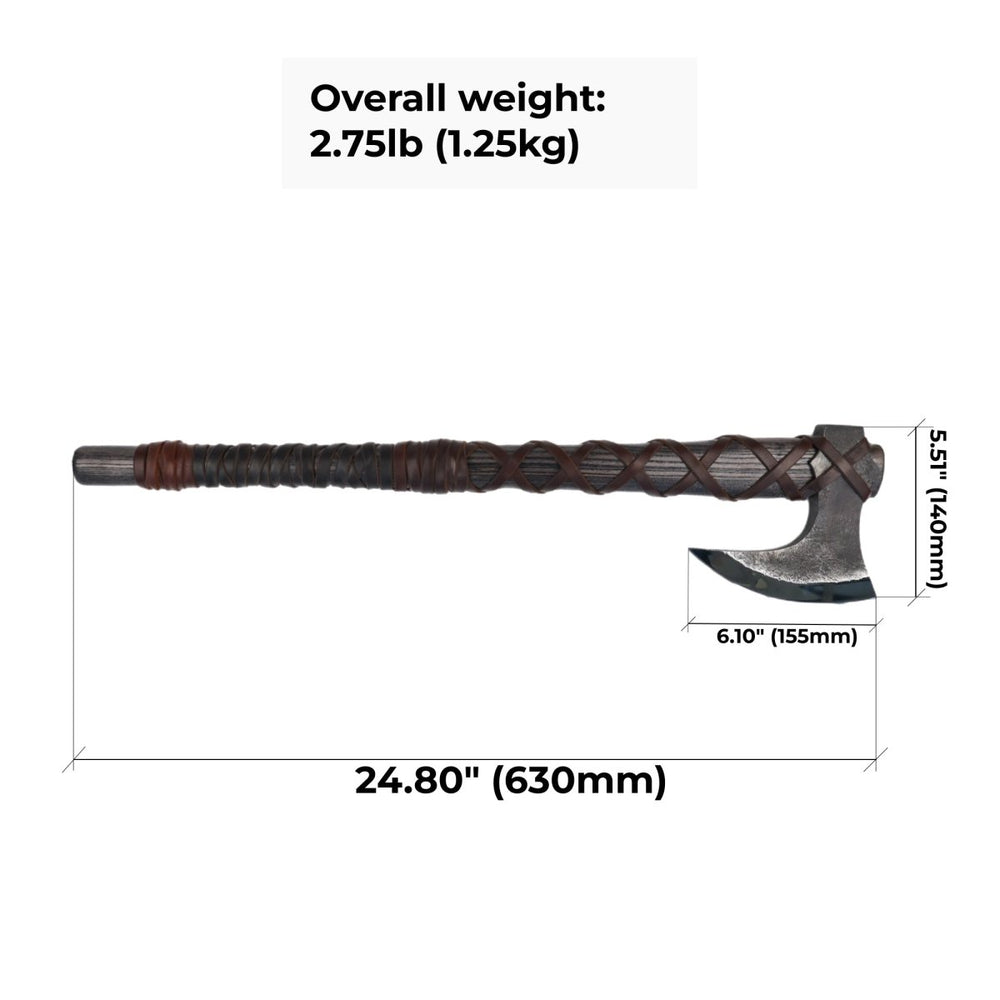 Nordic axe "Ares" | Functional Viking Axe with leather