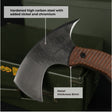 Compact tactical tomahawk with blade and polymer composite handle