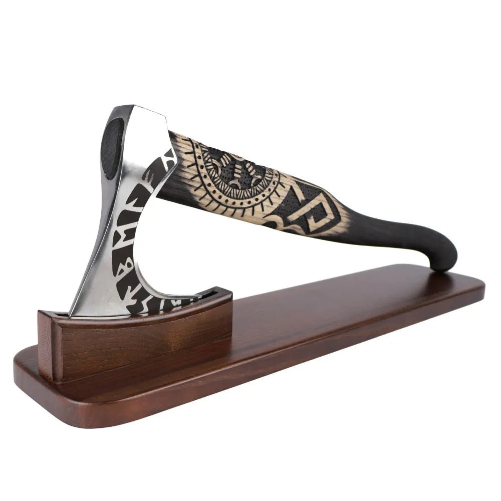 Custom Stand for Axe | Viking Axe Wooden holder | Axe Stand