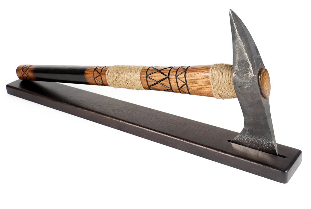 Wooden display for tomahawk
