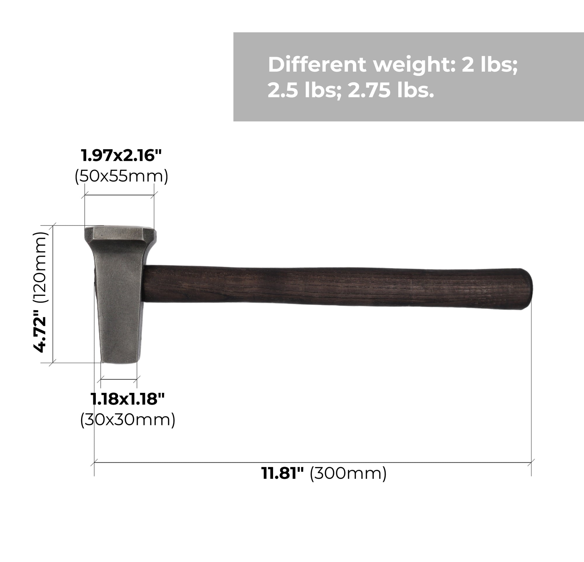 Blacksmith Flatter Hammer 2.5 lbs | Blacksmith tools