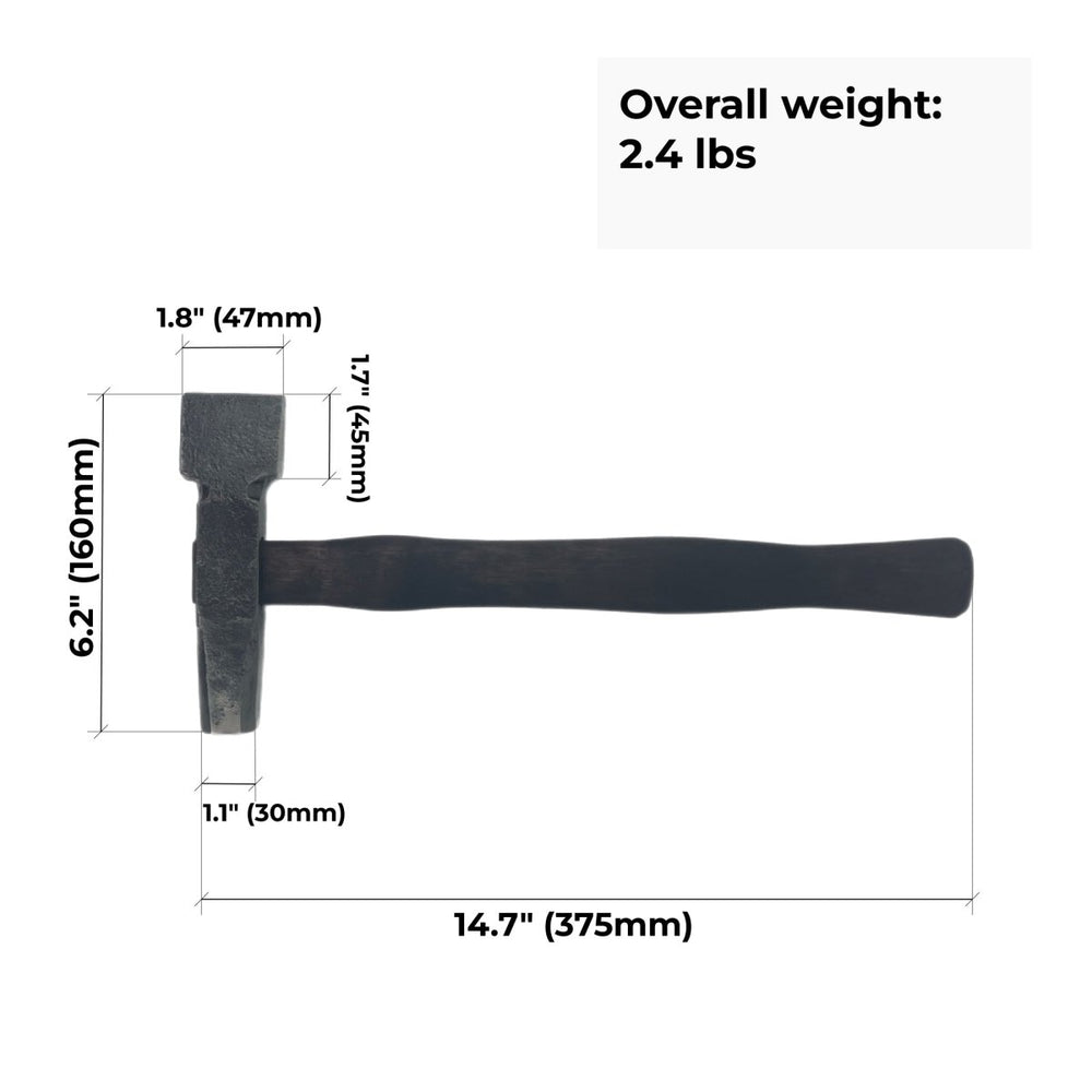 Blacksmiths top fuller hammer 2.4lbs - Premium blacksmithing tools