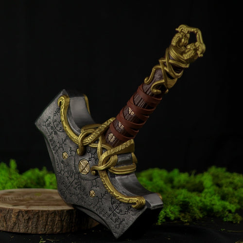 Mjolnir hammer steel version 26.45lb and Luminescent runes