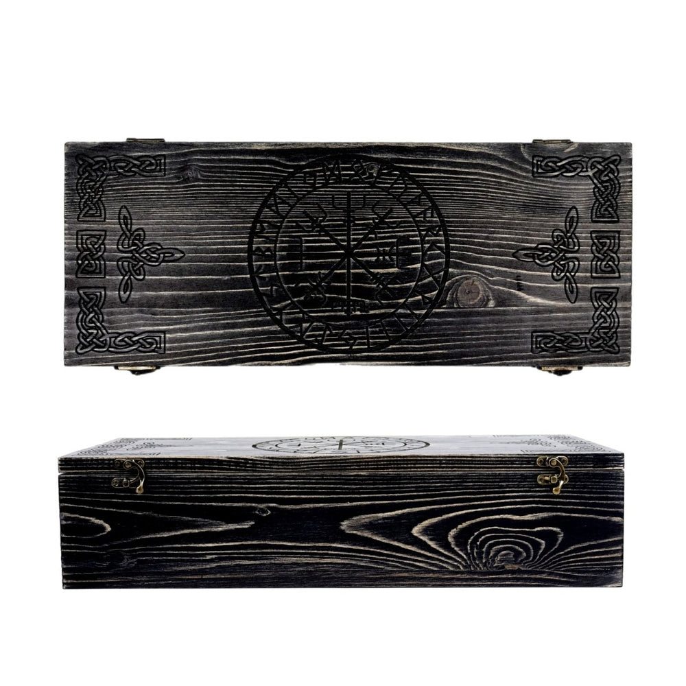 Runic wooden box for big hammer