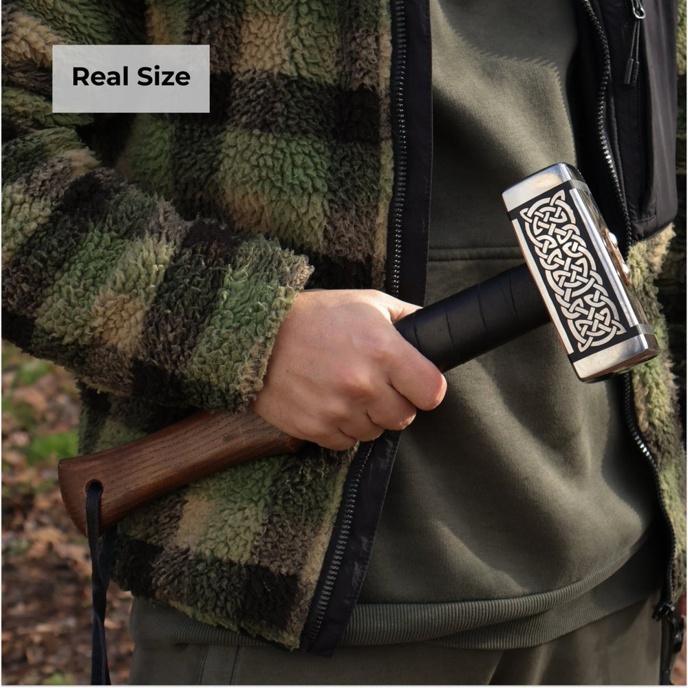 Hand-crafted Slavic Svarog Hammer from carbon steel ⚒