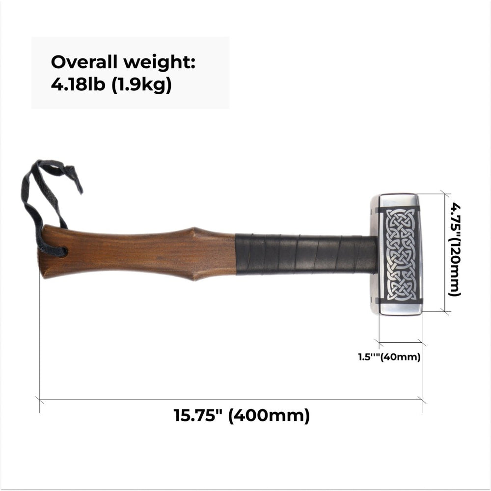Hand-crafted Slavic Svarog Hammer from carbon steel ⚒