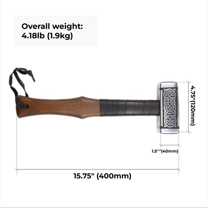 Hand-crafted Slavic Svarog Hammer from carbon steel ⚒