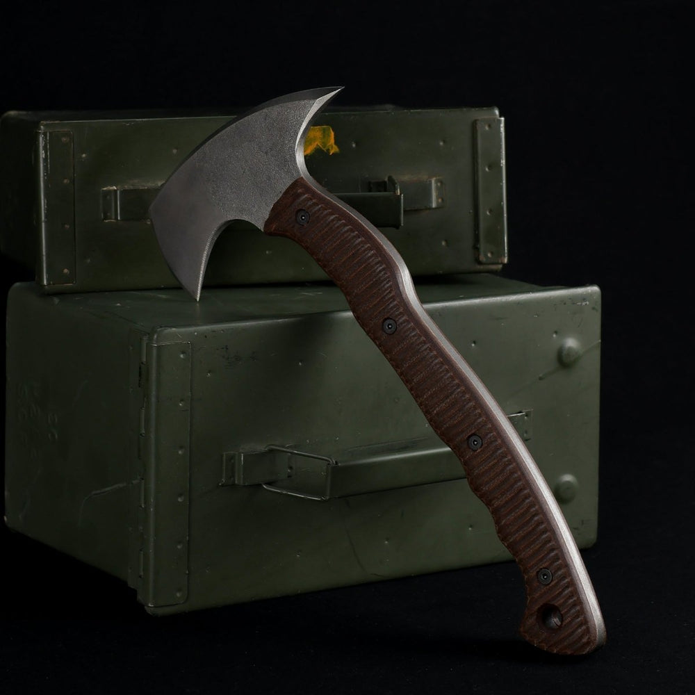 Tactical tomahawk with blade and spike 13.77" - polymer composite hand