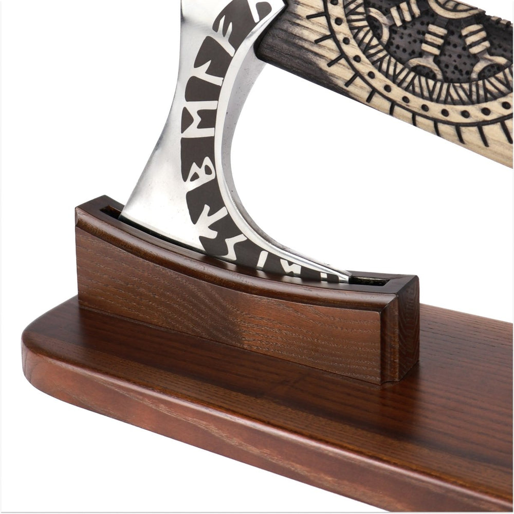 Custom Stand for Axe | Viking Axe Wooden holder | Axe Stand