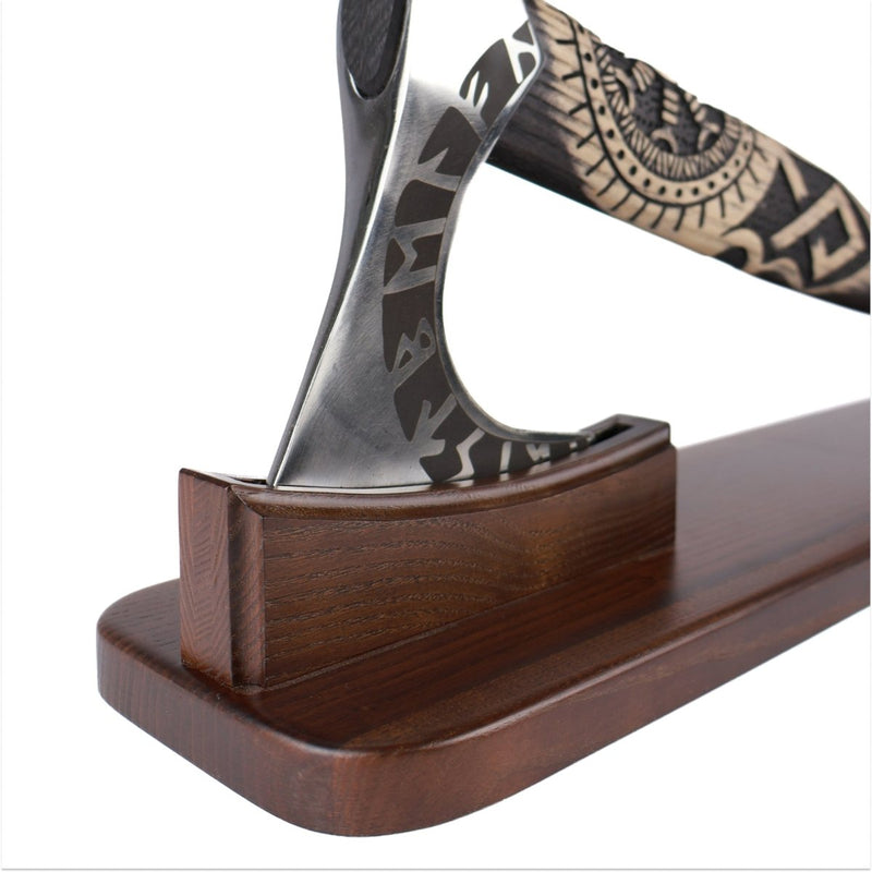 Custom Stand for Axe | Viking Axe Wooden holder | Axe Stand